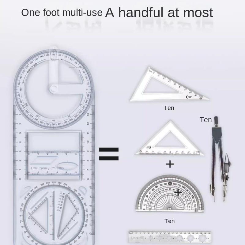 Multifunctional Ruler Geometric Drawing Ruler Student Specia - TikTok ...