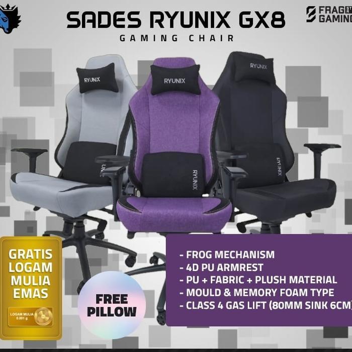 Sades Ryunix GX8 Kursi Gaming Chair RyunixGX8 - ABU ABU - Shop | Tokopedia