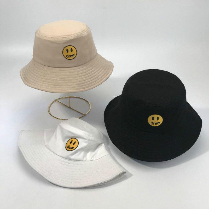 Drew House Embroidery Smile Bucket Hat Men Women Summer Outdoor ...