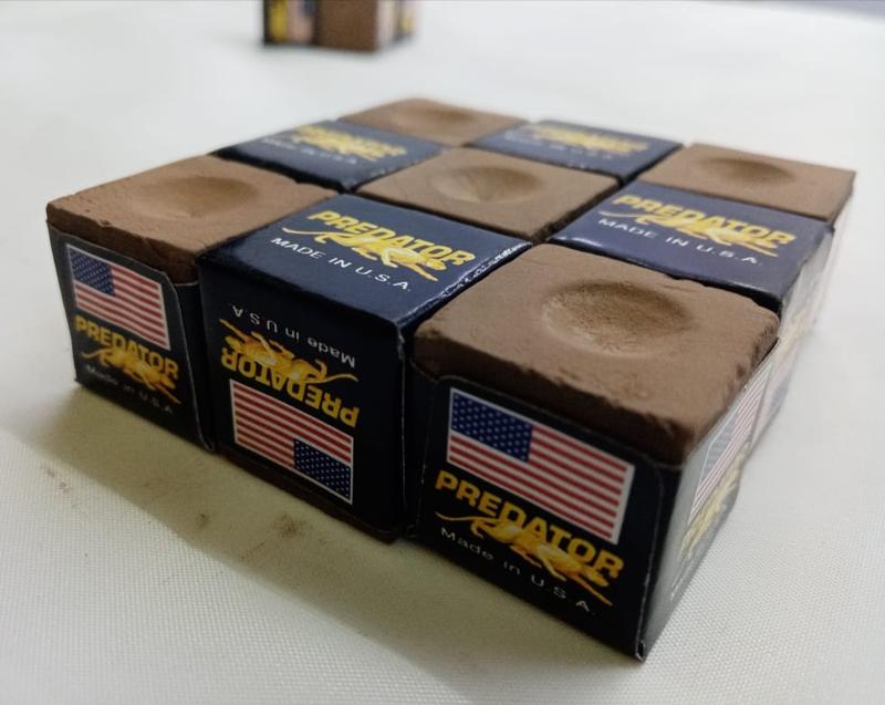 9Pcs. PREDATOR BROWN BILLIARD CUE CHALK / TISA NG TAKO NG BILYARAN ...