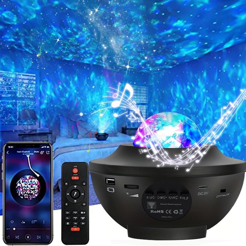 Star projection night light with Bluetooth music playback speaker ...