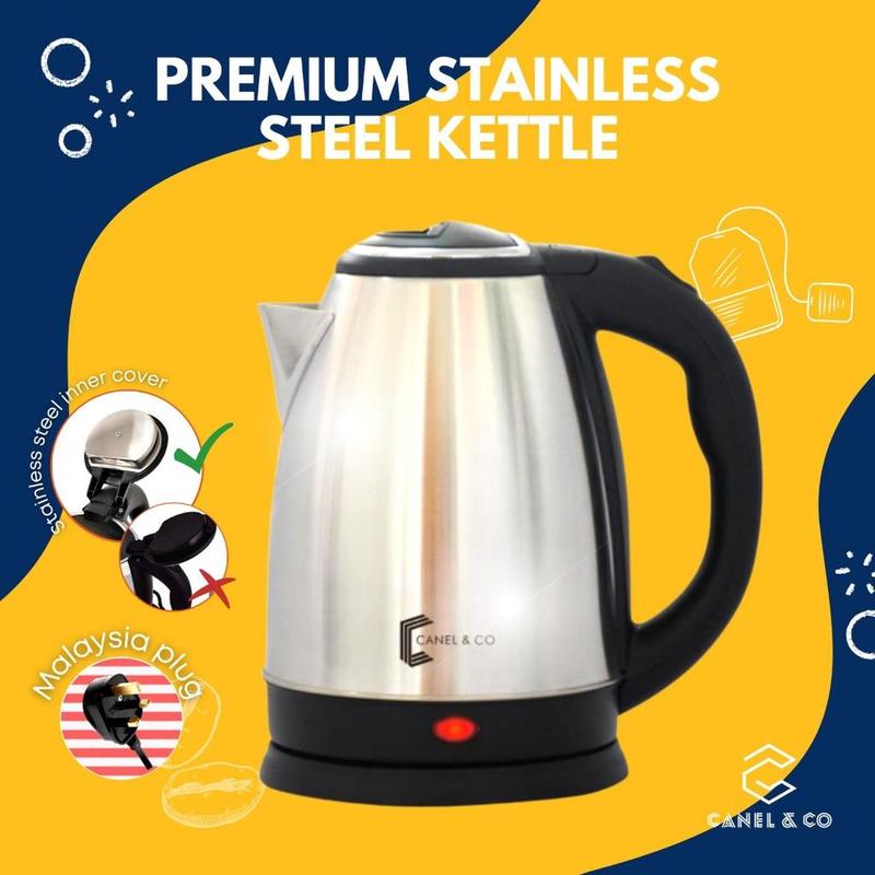 [Ready Stock] Stainless Steel 304 2L Electric Kettle Ketel Teko - TikTok Shop Malaysia
