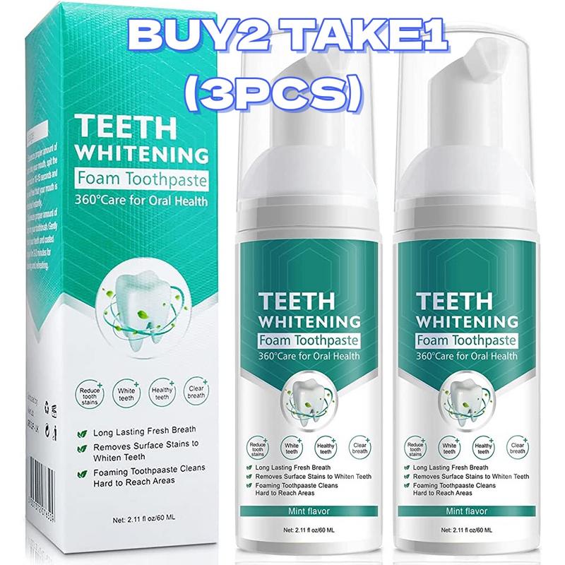 [BUY2 TAKE1]Teeth Whitening Mousse Toothpaste Remove Plaque Oral ...