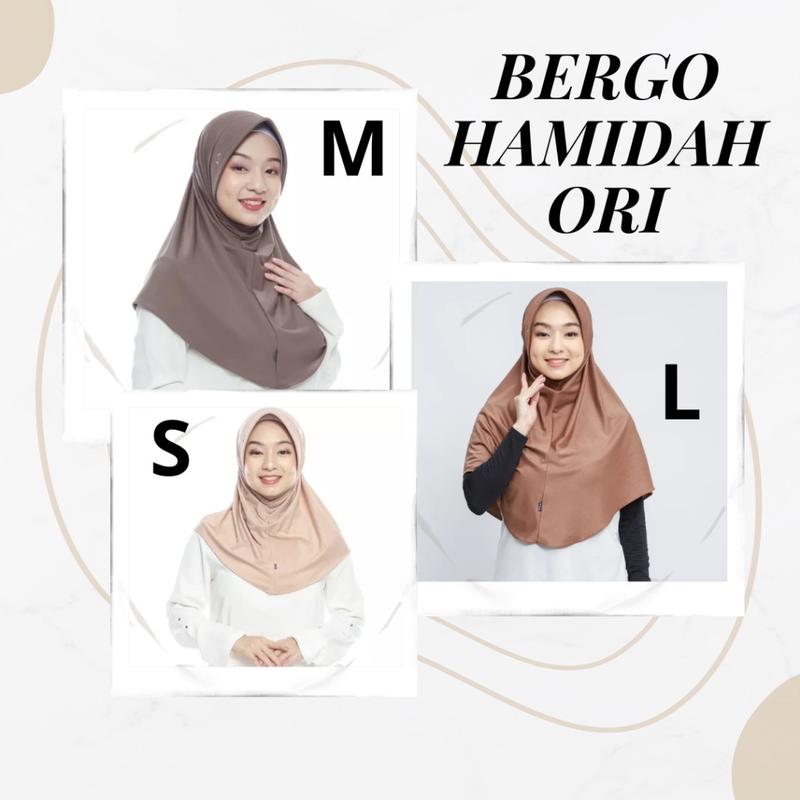 Bergo Jilbab Hamidah Wanita Size S M L Simpel Pat /jilbab bergo/jilbab - Shop | Tokopedia