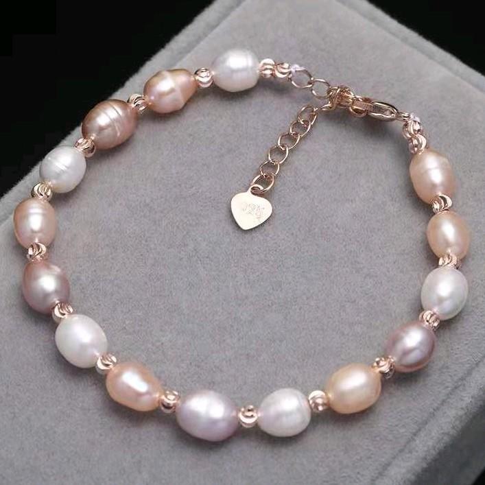 Gelang Tangan Mutiara Asli Rice Pearl Mix Bebola Suasa Ikat Suasa ...