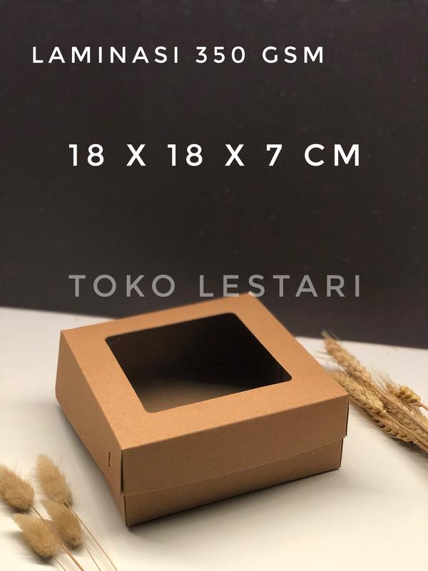(5 Pcs) Box Kraft Coklat LAMINASI JENDELA Untuk Kotak Packin - Shop ...