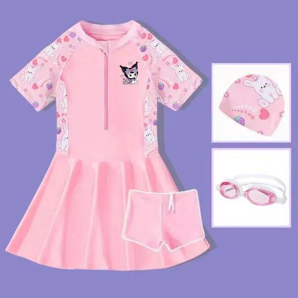 Children's Clow M Swimsuit Girl 2024 New Medium and Big Children One ...