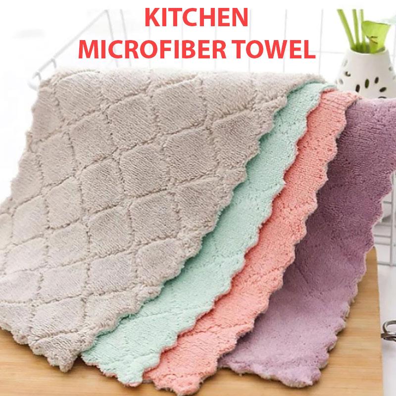 Kain Pembersih Dapur Pencuci Pinggan Microfiber Penyerap Super ...