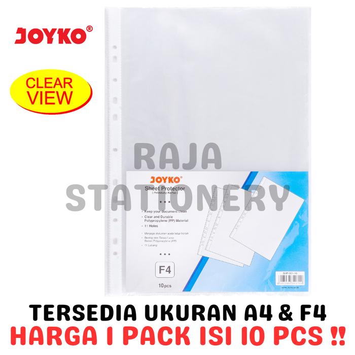 Jual Joyko Sheet Protector A4 F4 / Plastik PP Pocket A4 F4 Joyko Folio ...