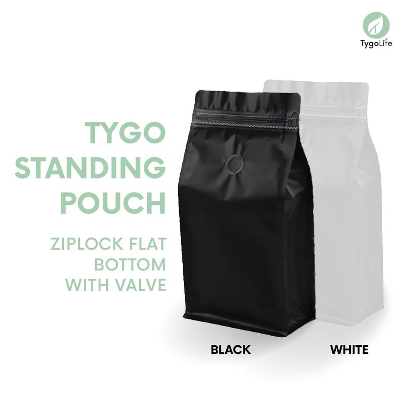 STANDING POUCH FLAT BOTTOM WITH VALVE ZIPLOCK FOR COFFEE TEA KEMASAN ...