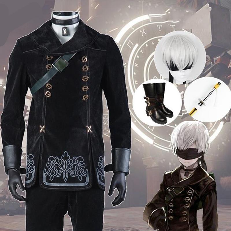 Nier Automata Yorha No.9 Jenis S Kostum Cosplay 9s, pakaian seragam ...