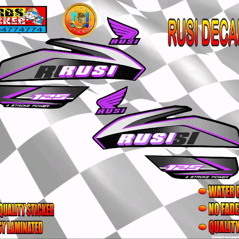 RUSI 125 VIOLET VERSION STICKER DECALS - TikTok Shop Philippines