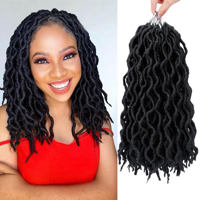 14 Inch Goddess Faux locs Crochet Hair 6 Packs/Lot Soft Gyps - TikTok Shop
