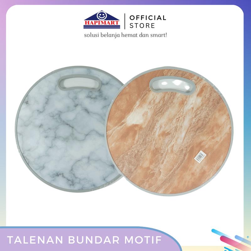 Talenan Kayu Kokoh Bentuk Bundar Ukuran Besar Dengan Motif Estetik ...