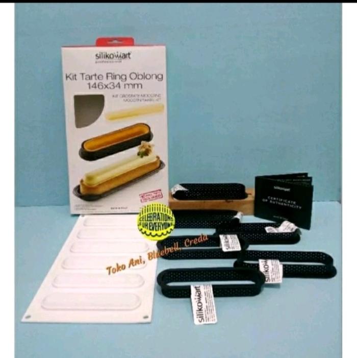 Jual Silikomart Kit Tarte Ring Oblong 14.6x3.4 Cm H 2 Cm ( 1 Silicone ...