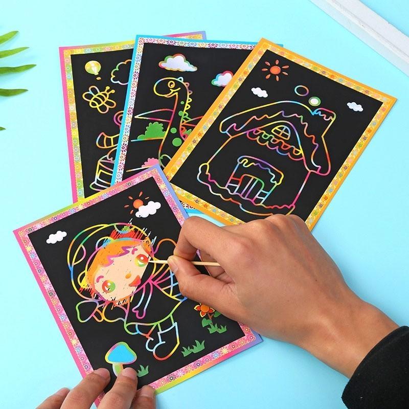 [Lukisan Calar] [summer] 2 In 1 Dual Side Magic Scratch Art Card ...