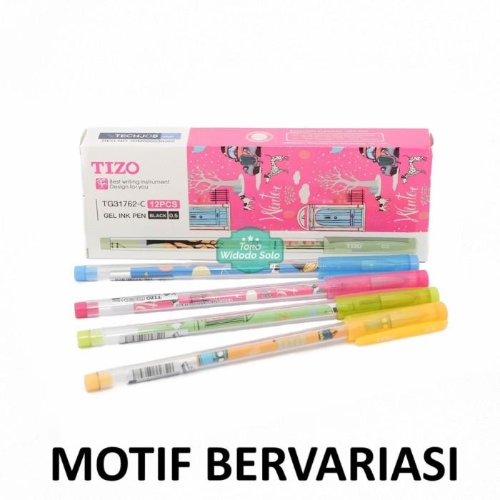 Pulpen Tizo 0,5mm Hitam Bolpoin Ballpoint Gel Pen 12 Buah - Shop ...