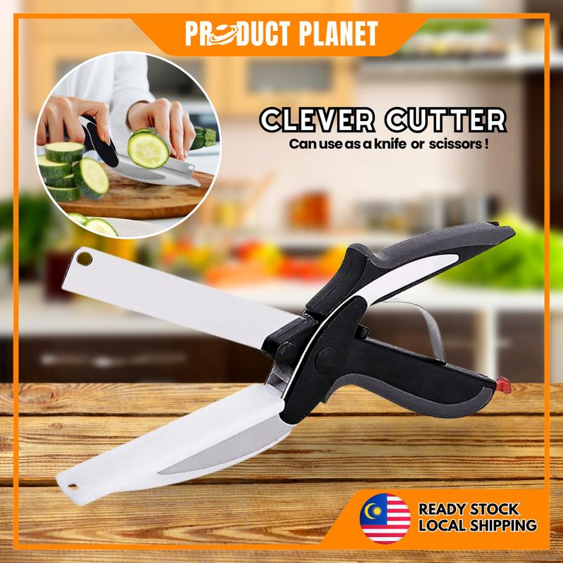 READY STOCK | Clever Cutter 2 in1 Scissors Knife Chopping Board ...