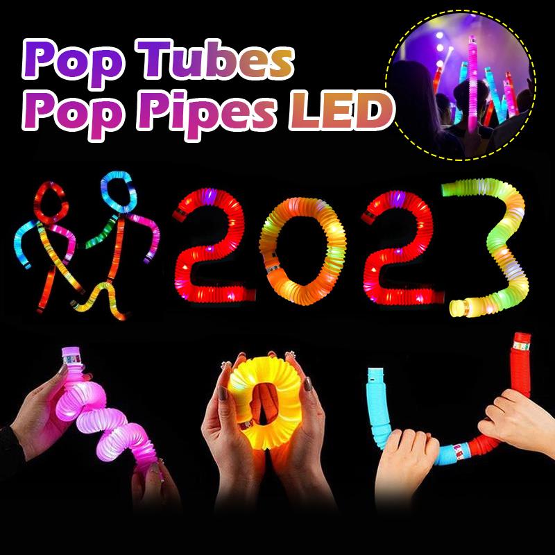LED Pop Tube Toy LED Light Pressure Relieve Luminous Expansion - TikTok ...