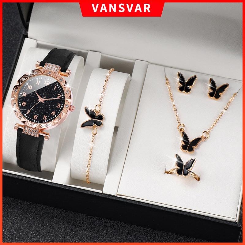Jam tangan fesyen untuk wanita, jam tangan kuarza dengan langit ...