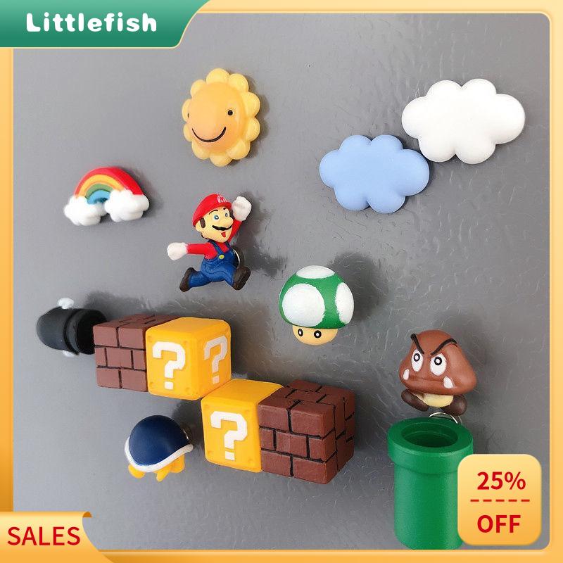 Super Mario refrigerator with magnetic stickers, a set of 3D ...