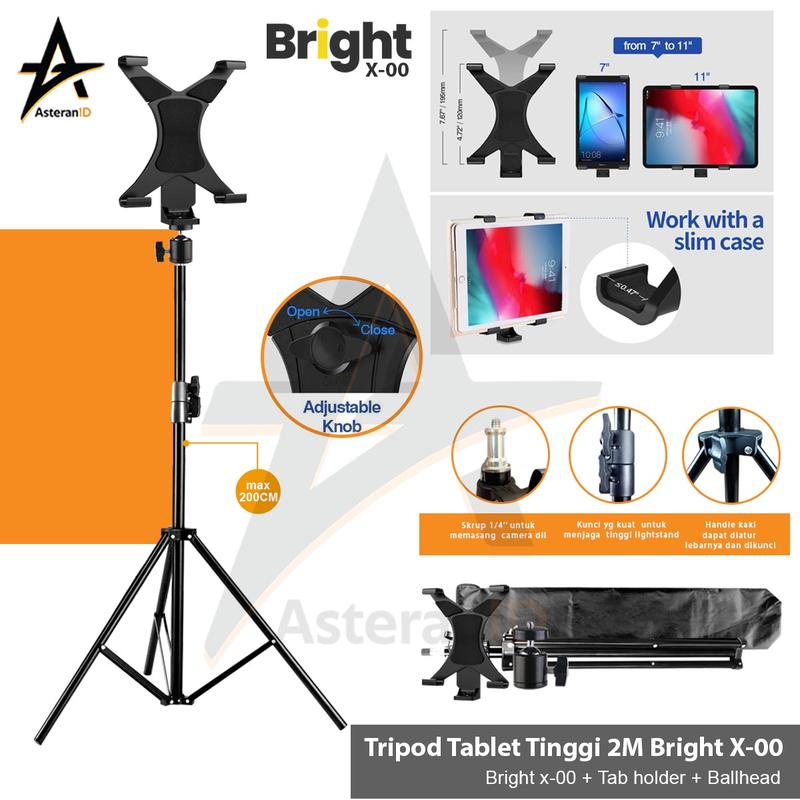 Tripod Plus Holder Tablet dan Ballhead Untuk IPAD Samsung Ta - Shop ...