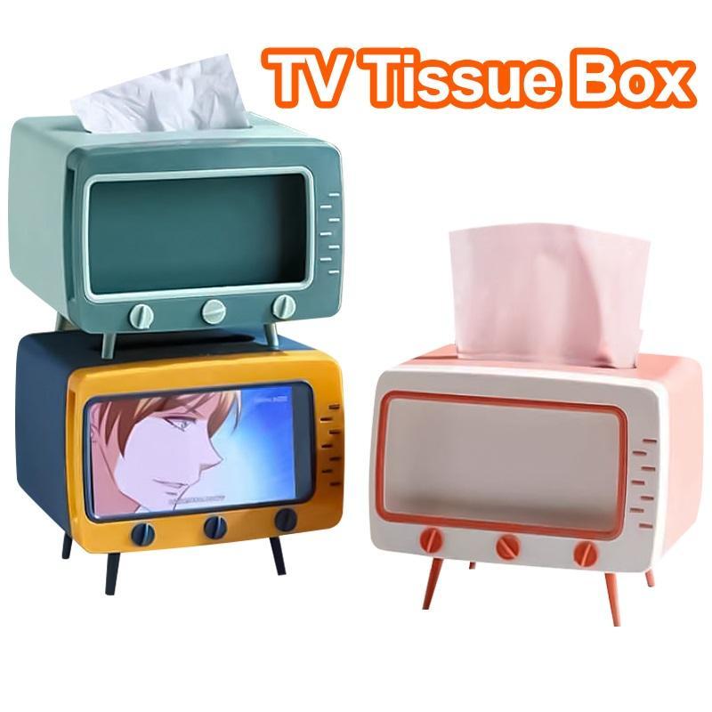 Multifunctional Tissue Box TV Shape Paper Tissue holder Mobile - TikTok ...