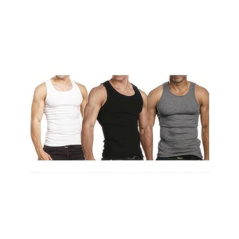 Men's 100% Cotton Wife Beater A-Shirts Undershirt Plain Ribbed - TikTok ...