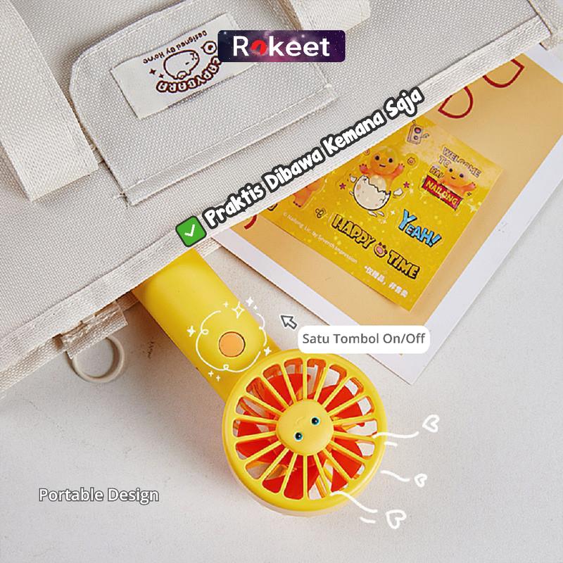 Rokeet Kipas Angin Mini Portable Karakter Nailong Cute USB Rechargeable ...