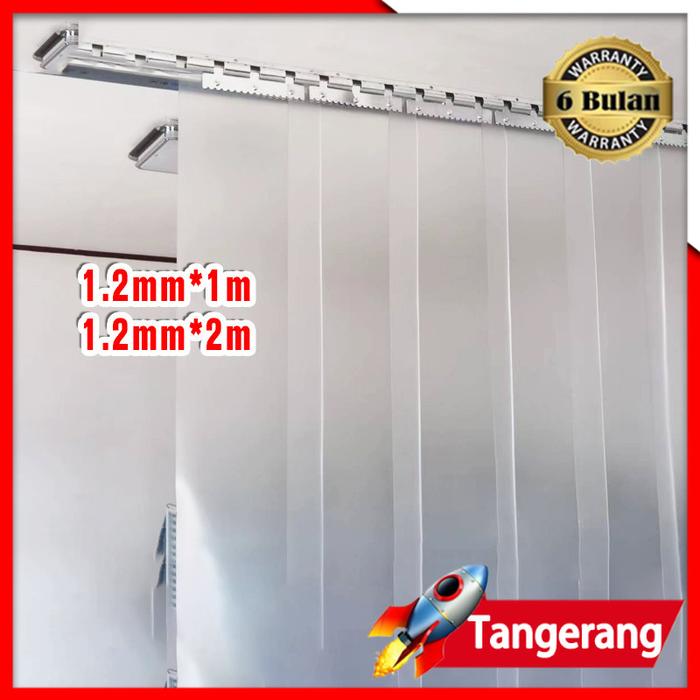 Jual Tirai Plastik PVC Curtain Tinggal Pasang Lebar= 20cm Tinggi= 1m/2m ...