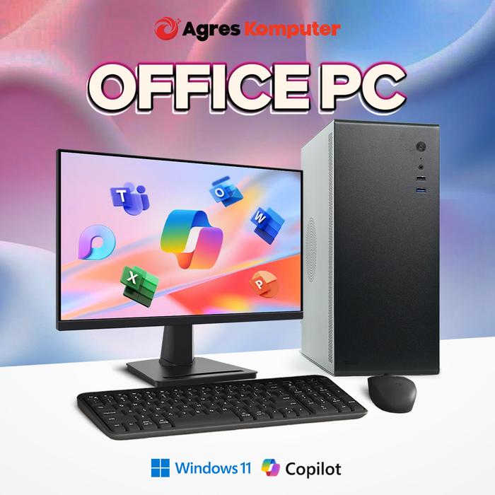 Promo [FULL SET + MONITOR] AGRES OFFICE PC I3 10105 16GB 1TB W11PRO ...
