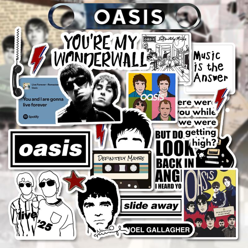 OASIS Band Sticker Pack | Stiker Anti Luntur Tahan Air | Sticker ...