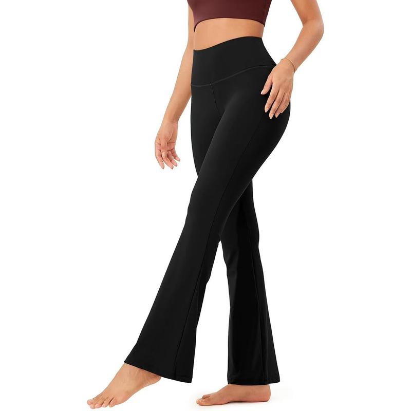 A pair of yoga flared pants, elastic and not prone to sweat stains ...