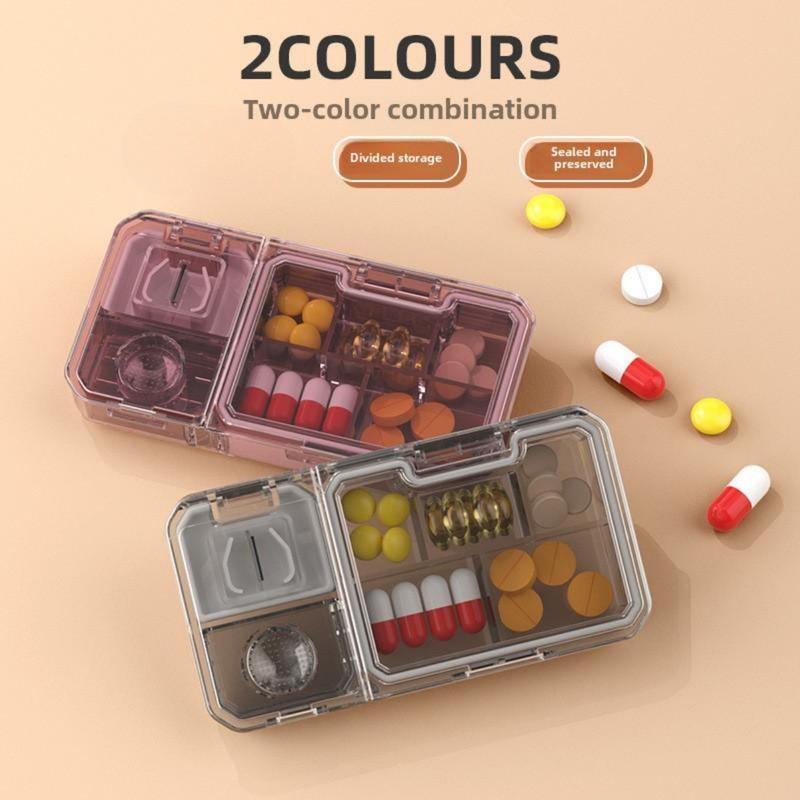 New Multifunctional Pill Box - Portable Dispenser, Pill Cutter ...