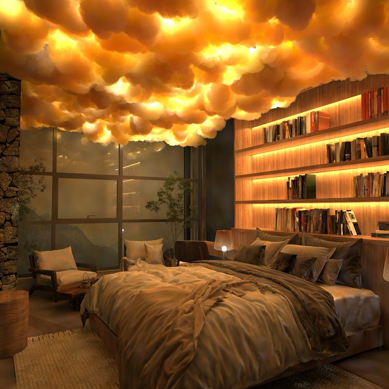 Large DIY Thunder Cloud LED Light with App & Remote Control - TikTok Shop