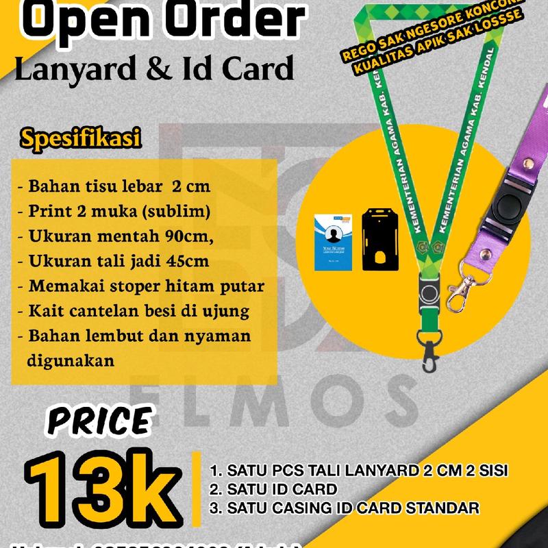 Lanyard Printing Premium | Tali Id Card Custom - Shop | Tokopedia