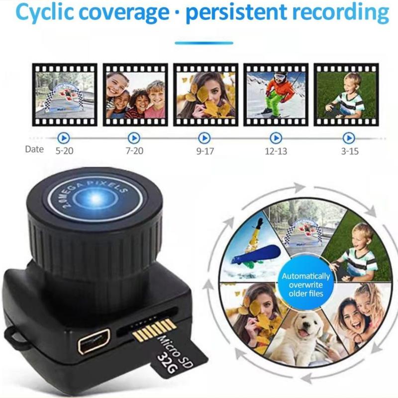 COD 24-hour shipping Y2000 Mini Camera 640x480 Video Resolution ...