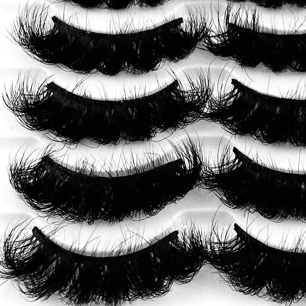 Valentine's Day Style Fluffy False Eyelashes, Wispy Cat Eye Look Faux ...
