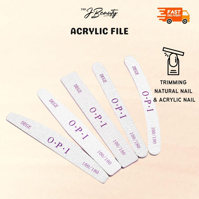 1PC Pengikir Kuku Acrylic Nail File 100/180 Diamond Double Side ...