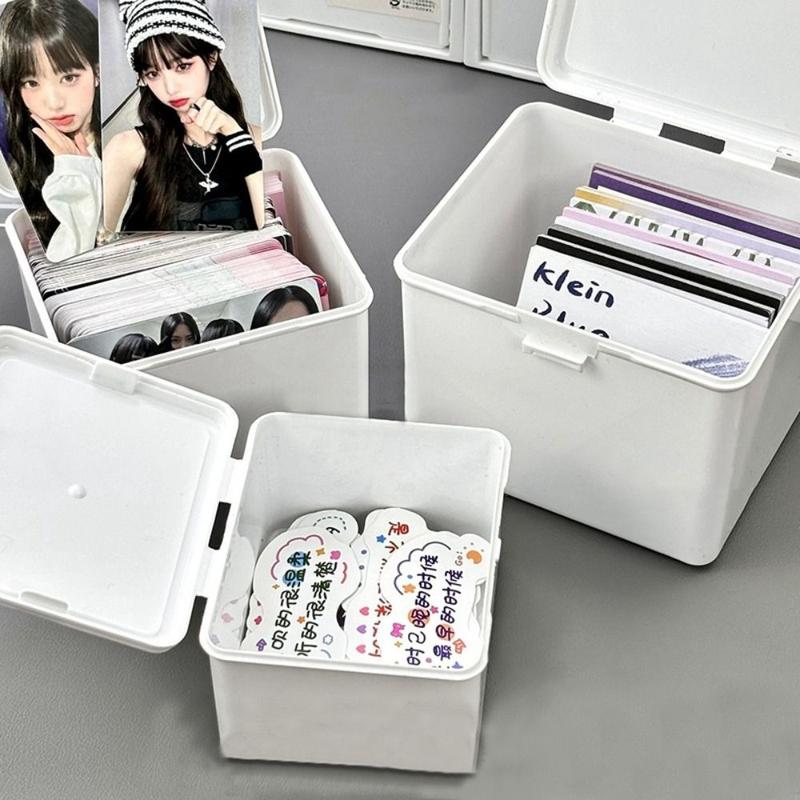 New White Storage Box Photocard Idol Cards Container Photos Kpop ...