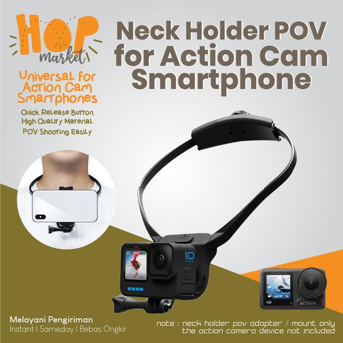 Promo LAZY-N360 Complete Set Neck Holder Mounting 360 POV for Action ...
