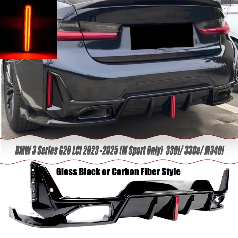 MUTUSAISI Rear Diffuser with LED Light for BMW 3 Series G20 LCI (M ...