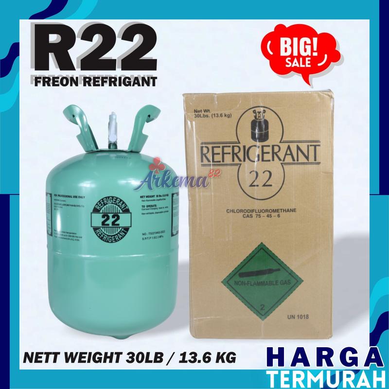 FREON R22 REFRIGANT | PREON R22 TABUNG ISI 13,6 KG | REFRIGANT ORIGINAL ...