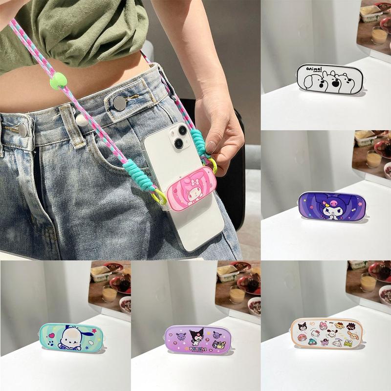Universal Cute Cartoon Phone Case Hanging Rope Back Clip Mobile ...