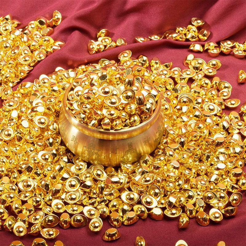 Creative Chinese Solid Small Ingots Imitation Gold Sand Gold Ingot 1cm ...