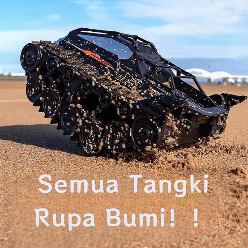 RC Amphibious Tank Toy - All Terrain Waterproof Stunt 50min Playtime ...