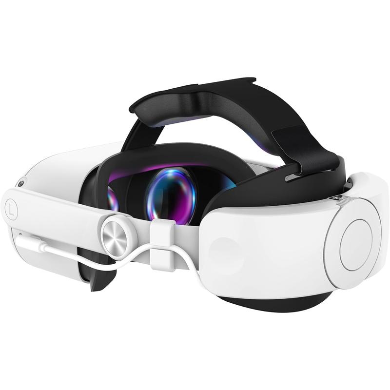 Compatible with Oculus Quest 2 6000mAh Strap, One-Button Retractable ...