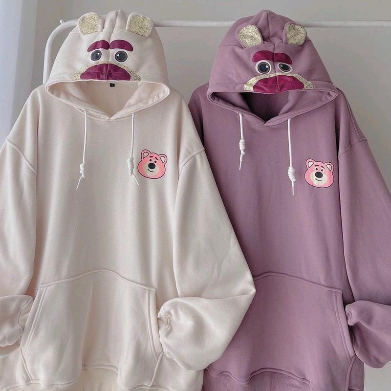 Hoodie Sweater Cute Lotso - Sweater Hoodie Terbaru - Shop | Tokopedia