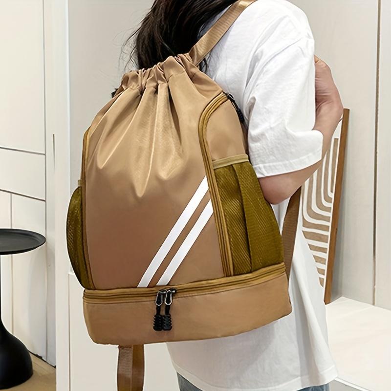 SEYATULLH Camel Drawstring Backpack, Lightweight Sports Yoga - TikTok Shop