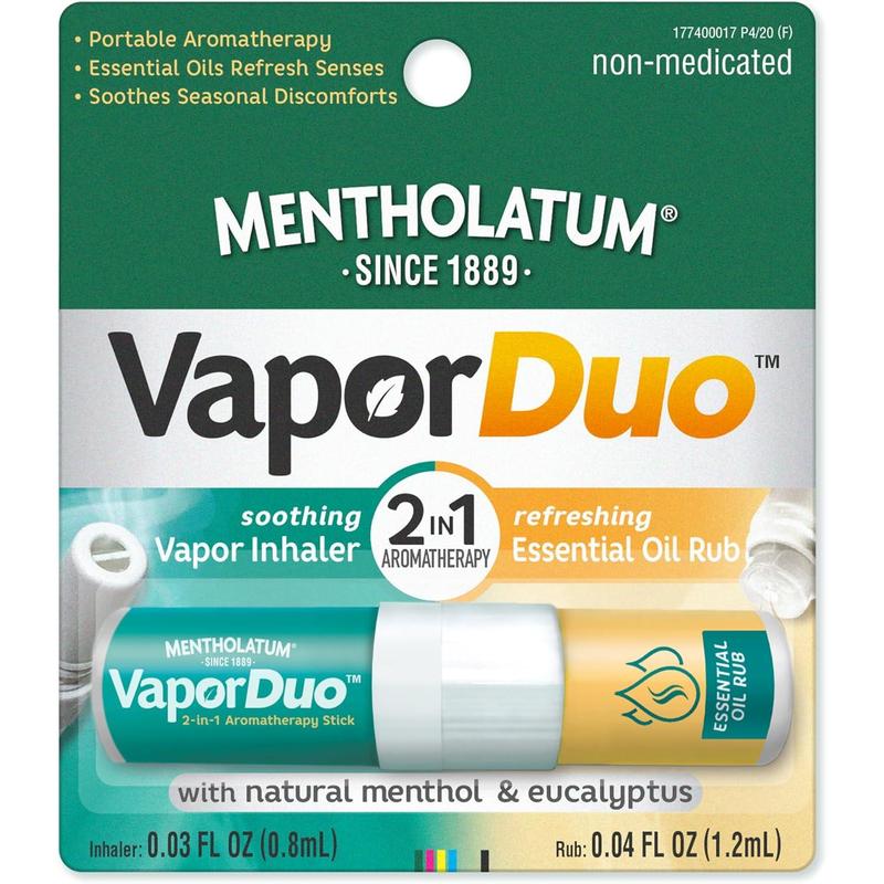 Vapor Duo, Non-Medicated Nasal Vapor Inhaler, Essential Oil Rub ...